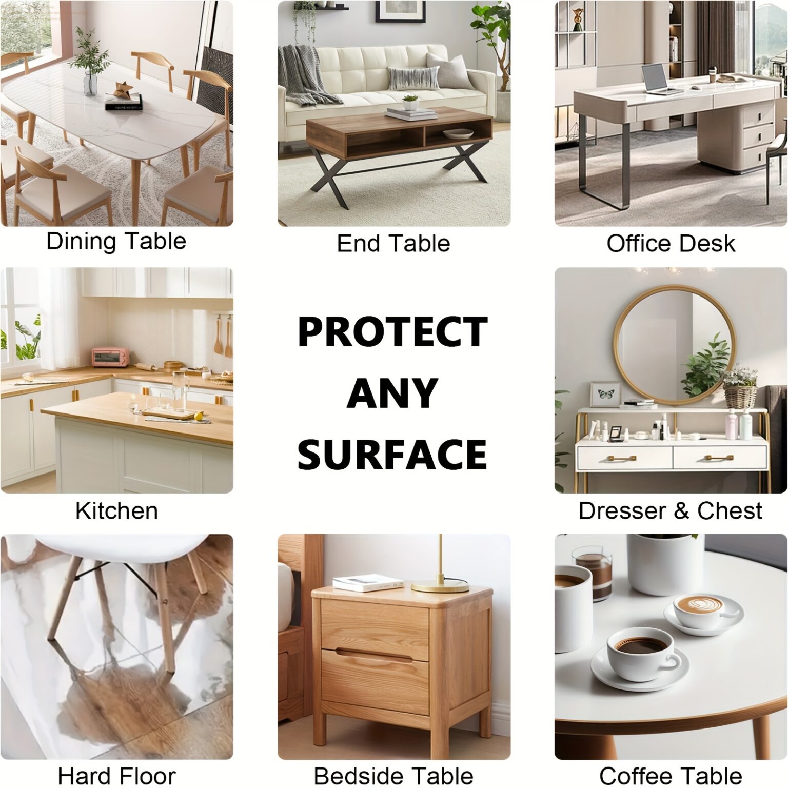 Transparent Waterproof Desk Pad Office School Writing Mouse Protection ...