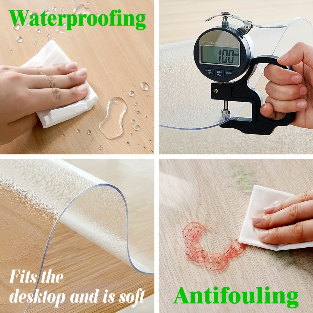 Transparent Waterproof Desk Pad Office School Writing Mouse Protection ...