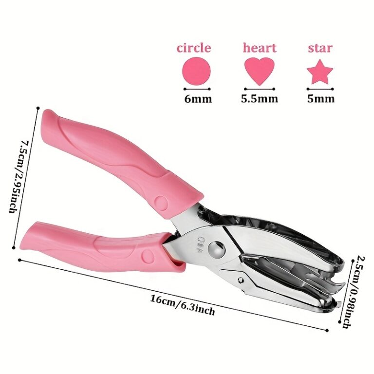 3piece Handheld Metal Paper Punch Set Circle Star Heart Shapes - Free ...
