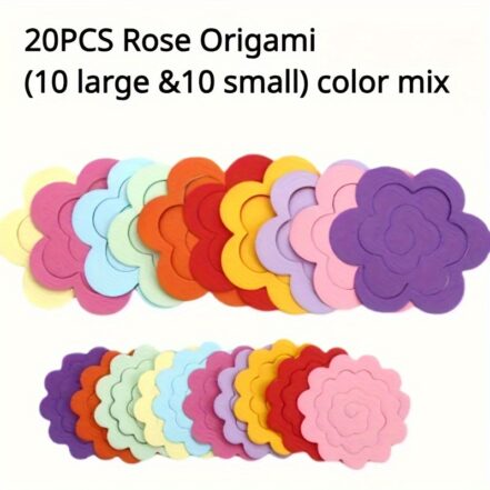 20piece Diy Rose Origami Kit Handmade Paper Flowers For Decor Gifts ...