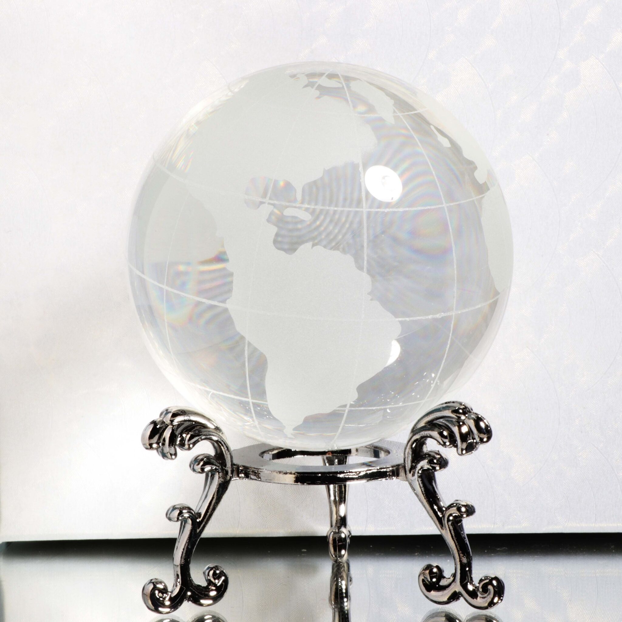 60mm Crystal Glass Sphere Paperweight Elegant Home Decor Desk Ornament ...