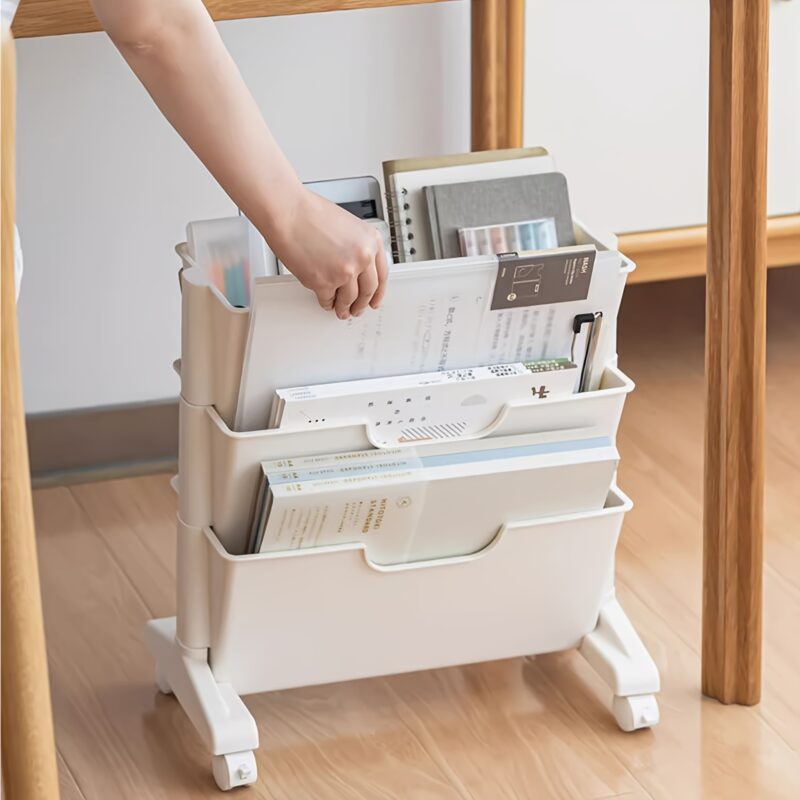 Multilayer Rolling Cart With Wheels Office Storage Solution - Free ...