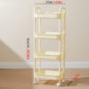 Compact Multilayer Mobile Storage Cart With Handrails 33lb Capacity ...