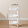 Compact Multilayer Mobile Storage Cart With Handrails 33lb Capacity ...