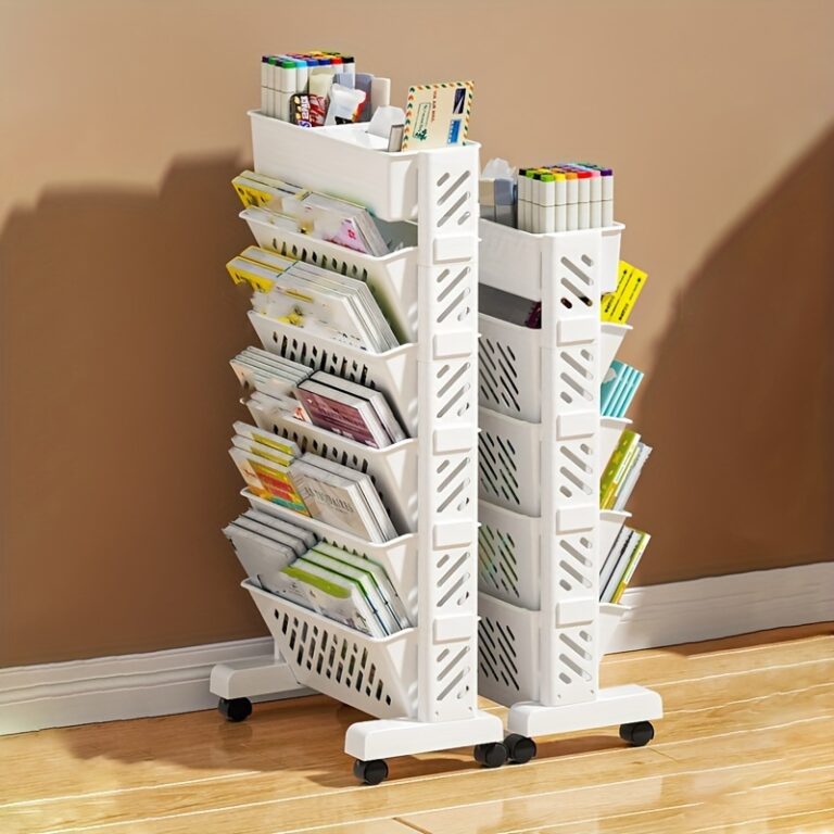 Adjustable Deskside Bookshelf Multilayer Storage For Home And Office ...