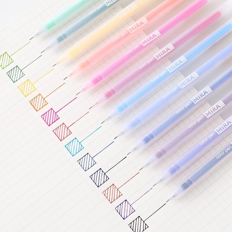 12color Gel Ballpoint Pens Set 05mm Fine Point For School Office - Free ...