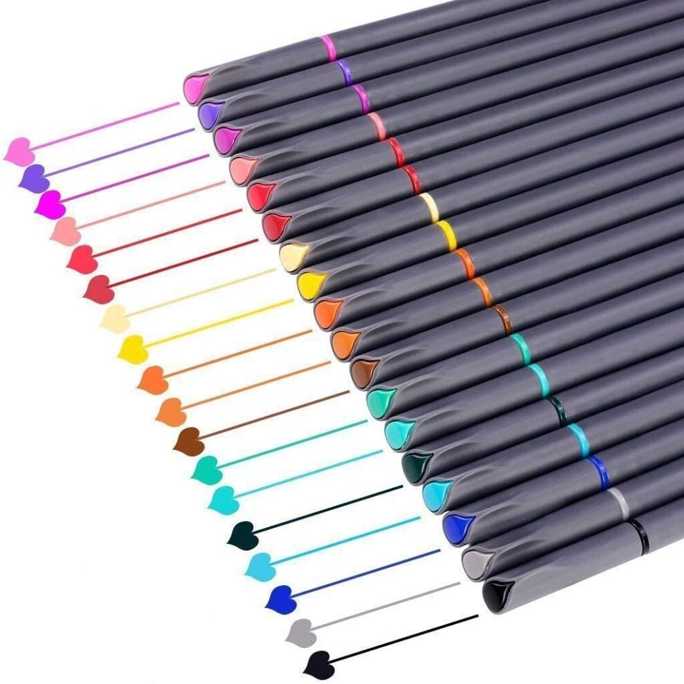 24pack Fine Point Nontoxic Markers Vibrant Colors For Drawing ...