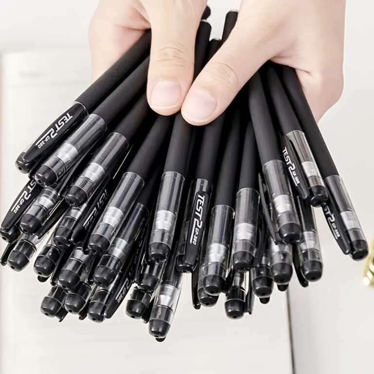 6pcs Vibrant Black Gel Pens Smooth Precision Writing For Office School ...