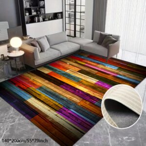 Washable Faux Cashmere Area Rug Vibrant Nonslip Design For Office ...