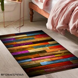 Washable Faux Cashmere Area Rug Vibrant Nonslip Design For Office ...