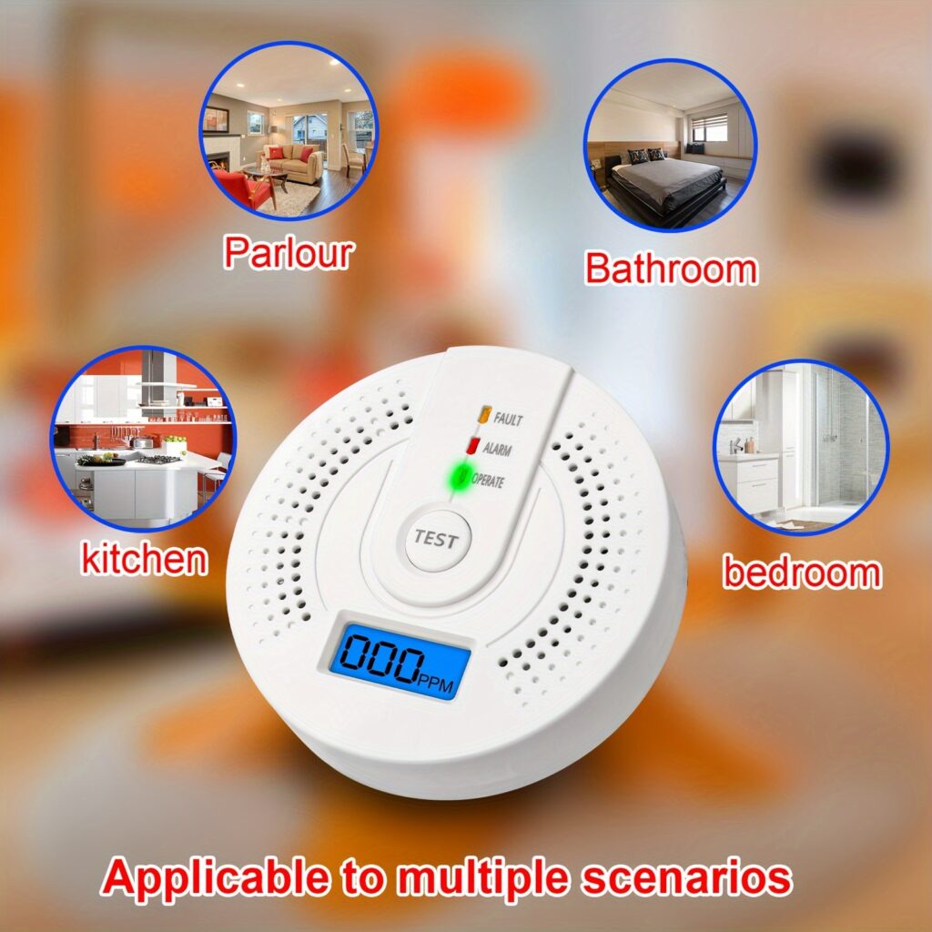 Batteryfree Mini Carbon Monoxide Detector Loud Alarm Digital Display ...
