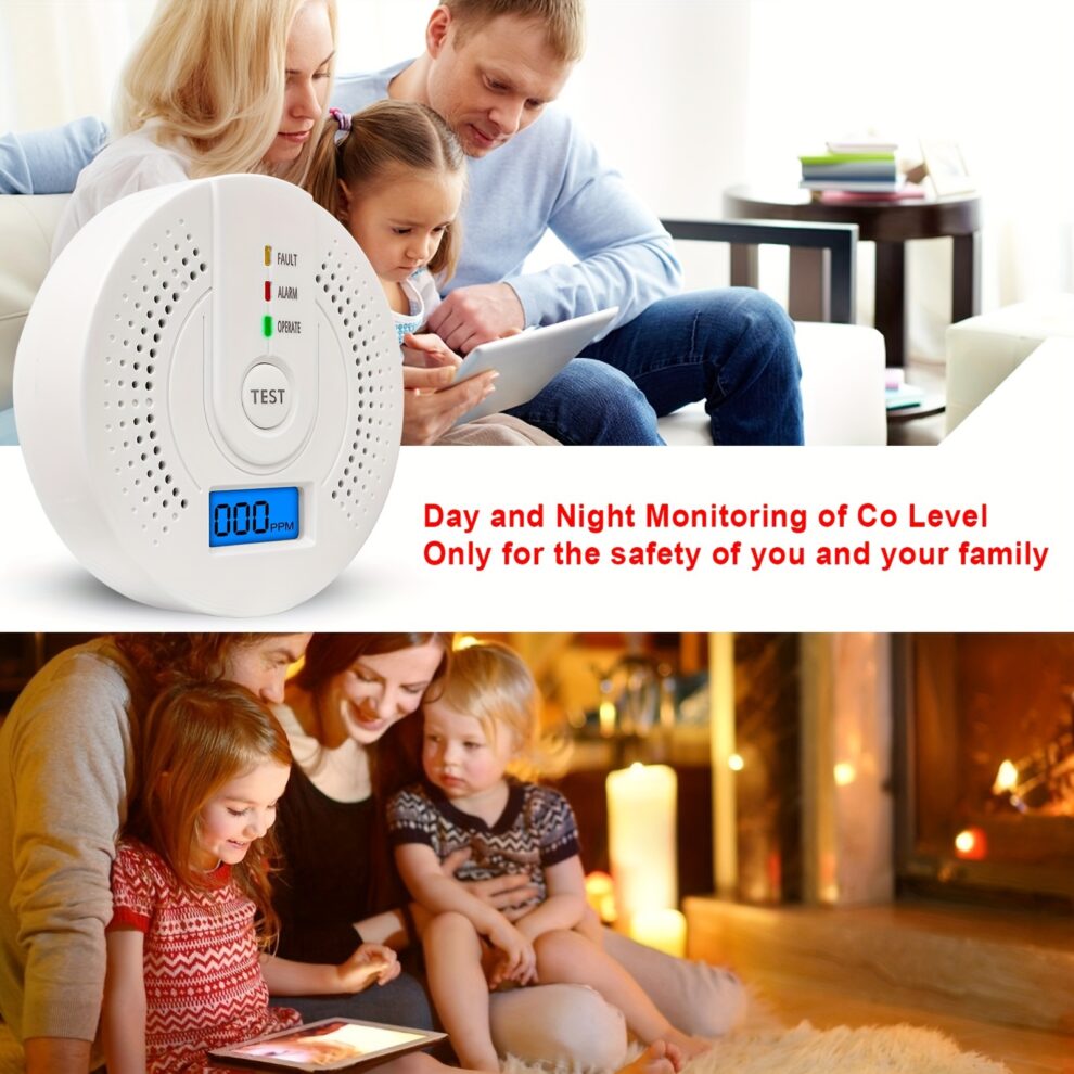 Batteryfree Mini Carbon Monoxide Detector Loud Alarm Digital Display ...