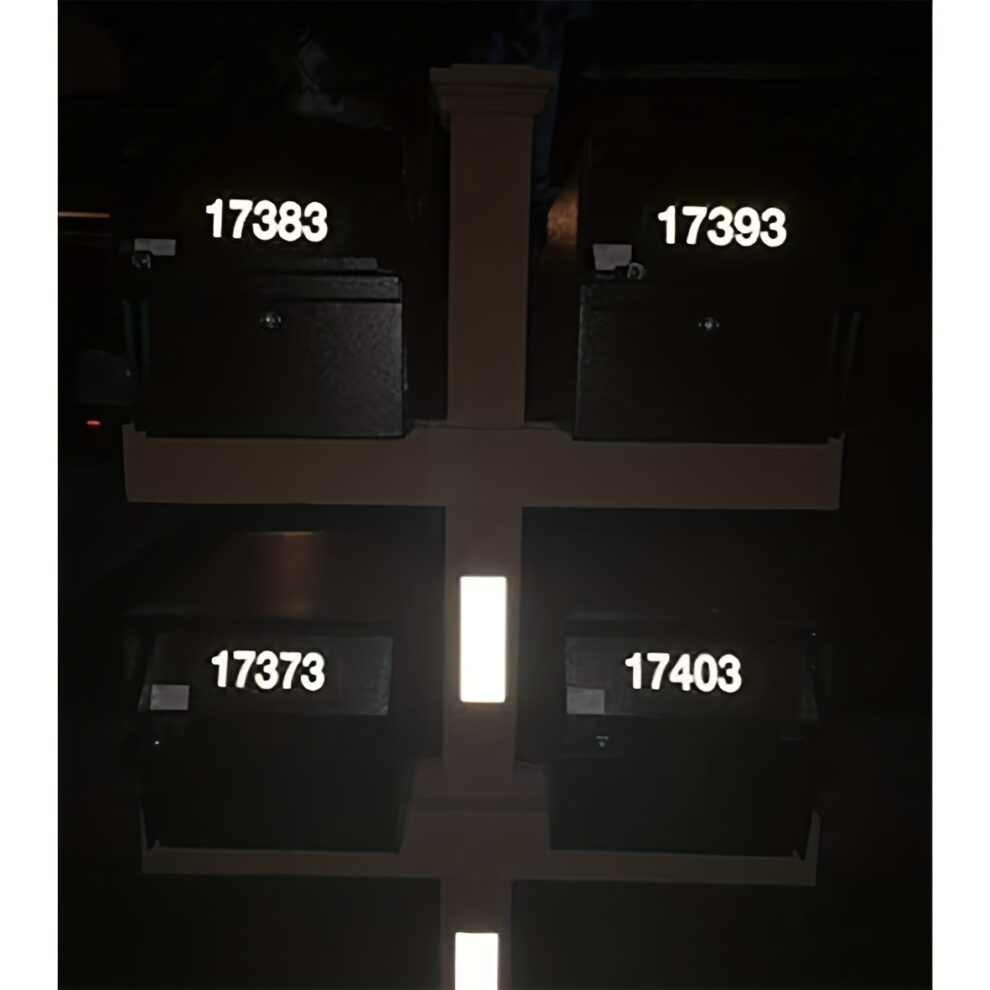 10pcs Reflective Number Stickers Waterproof Selfadhesive Labels For ...