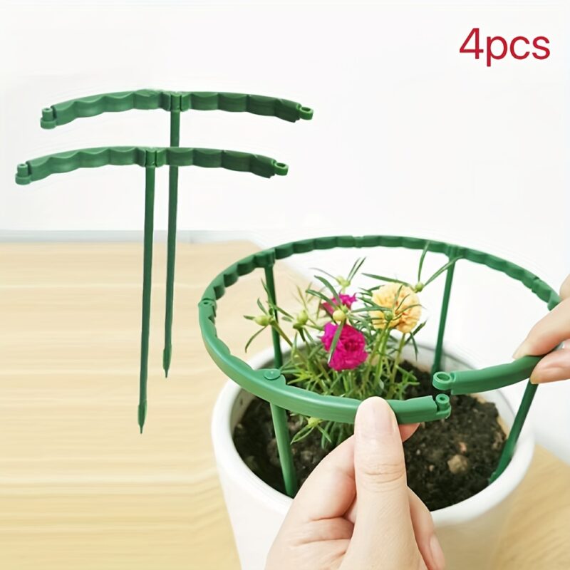 4pcs 984in Plastic Plant Support Rods Indoor Greenhouse Vine Brackets ...