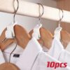 10pcs Plastic Stackable Hanger Connection Hooks For Closet Organization ...