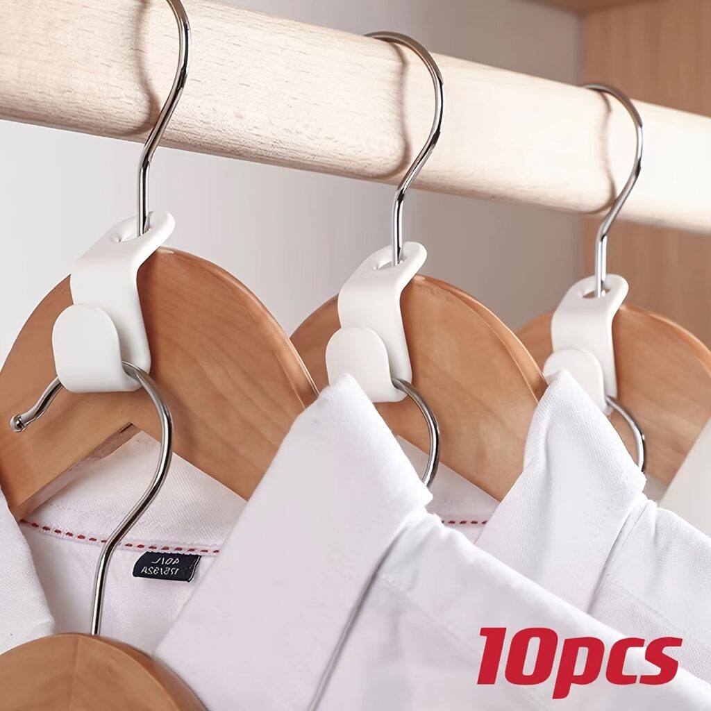 10pcs Plastic Stackable Hanger Connection Hooks For Closet Organization ...