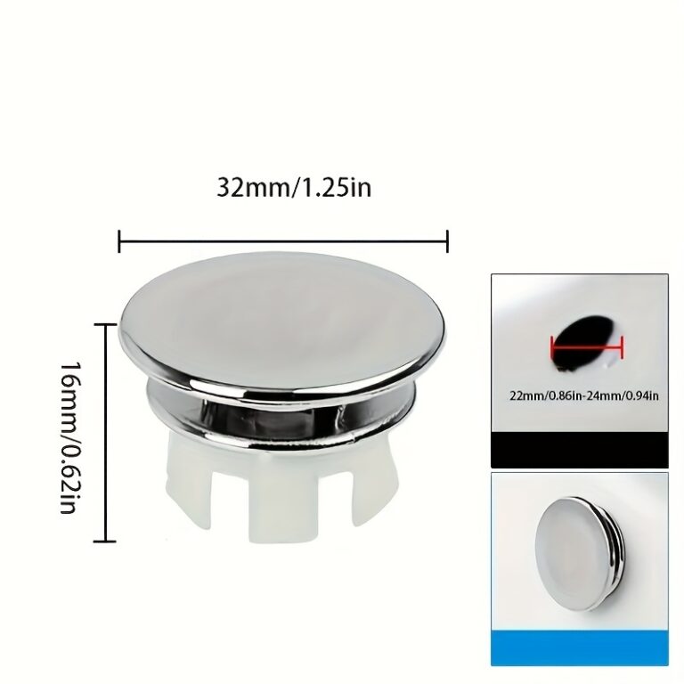 2pcs Round Plastic Bathroom Sink Overflow Covers Bathtub Drain Plugs ...