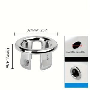 2pcs Round Plastic Bathroom Sink Overflow Covers Bathtub Drain Plugs ...