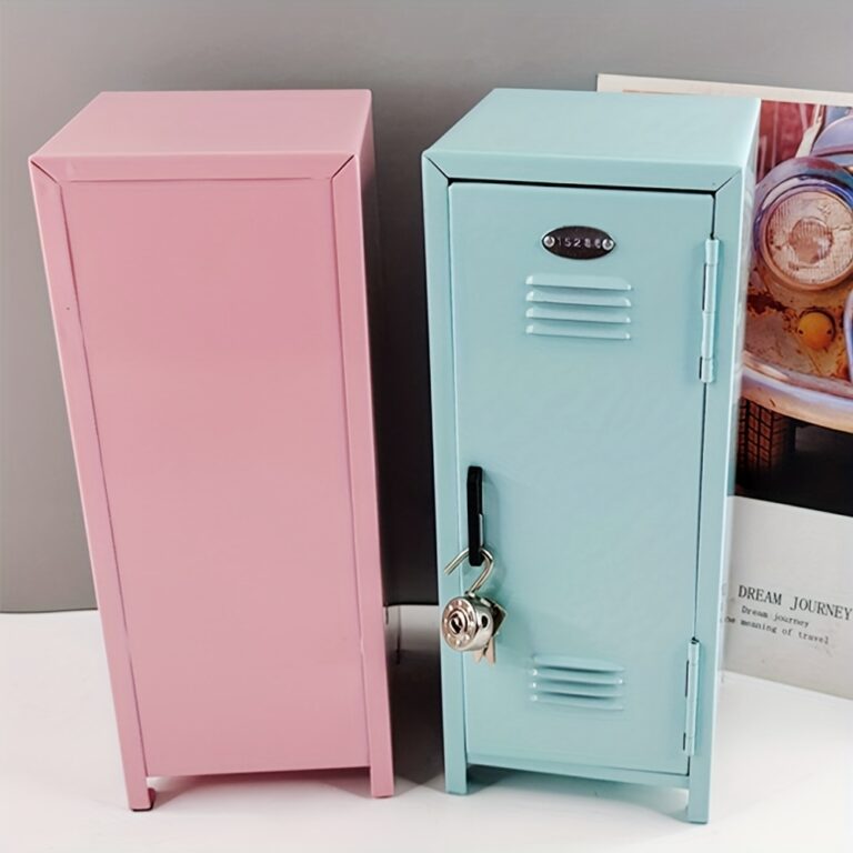 Charming Mini Metal Locker Kids Doll Clothes Storage With Key Lock ...