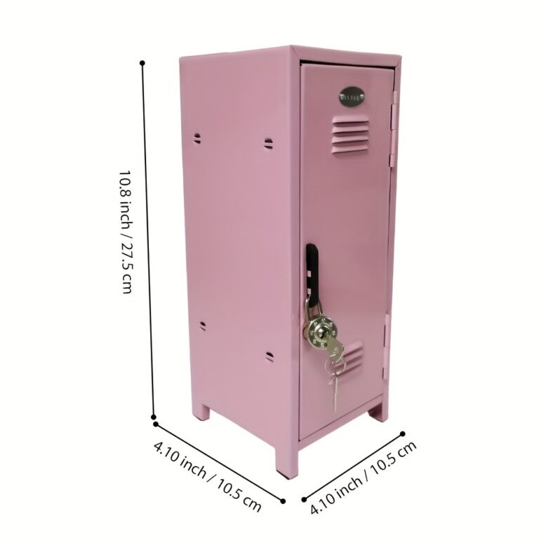 Charming Mini Metal Locker Kids Doll Clothes Storage With Key Lock ...