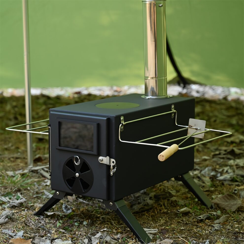 Compact Wood Burning Camping Stove With Chimney Lightweight Efficient ...