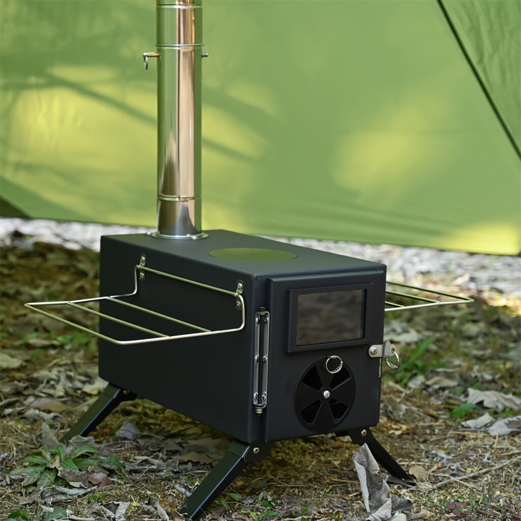 Compact Wood Burning Camping Stove With Chimney Lightweight Efficient ...