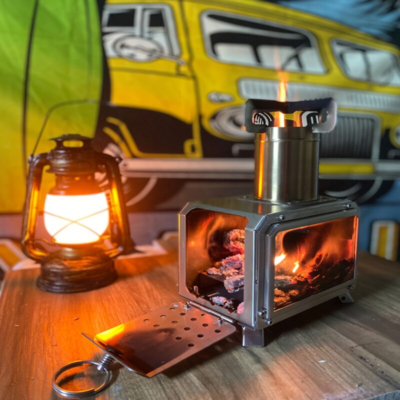 Ultralight Portable Stainless Steel Wood Stove Durable Camping Cookware ...