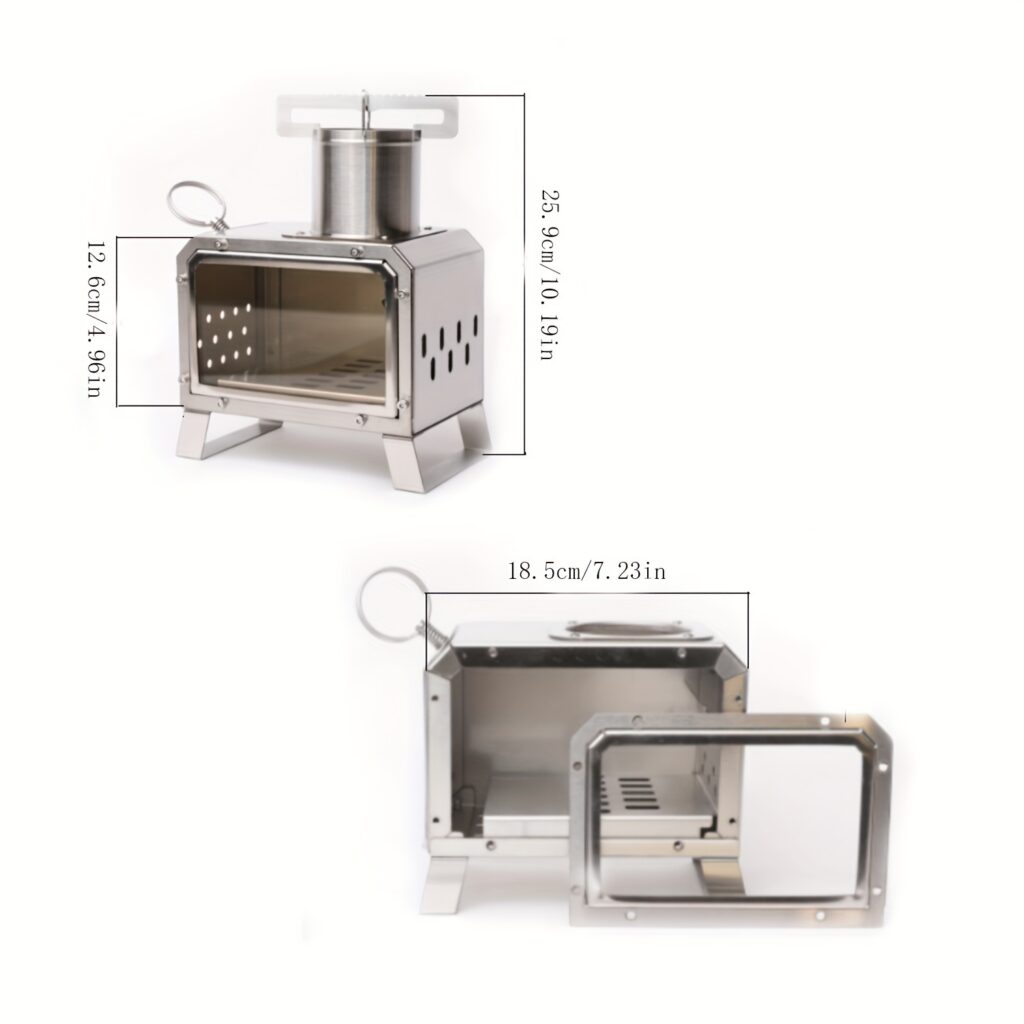 Ultralight Portable Stainless Steel Wood Stove Durable Camping Cookware ...