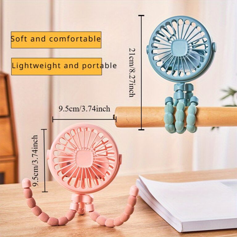 Wearable Usb Rechargeable Octopus Mini Fan 3 Speed Portable Cooler ...