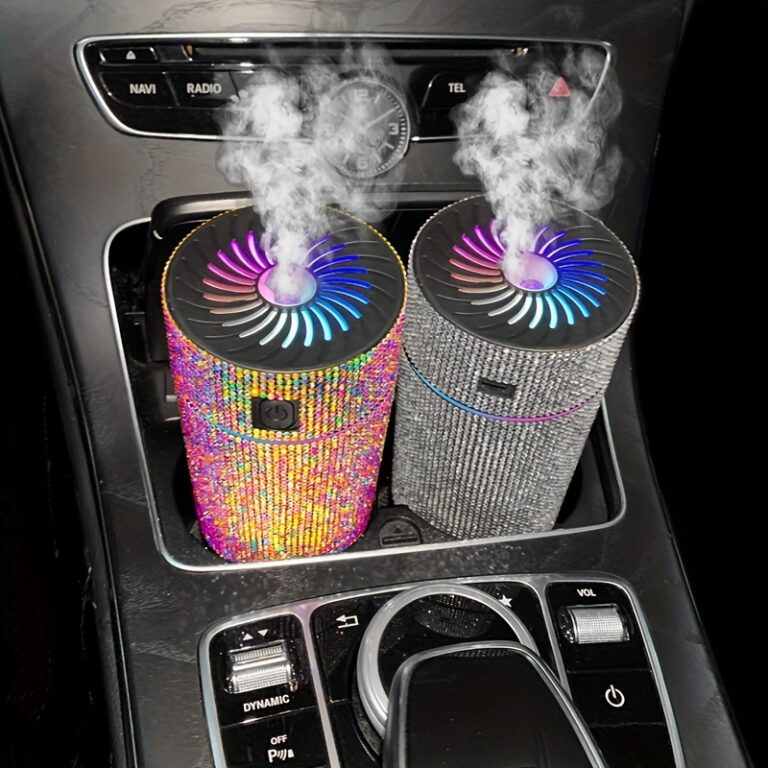 Led Rhinestone Car Humidifier Elegant Aromatherapy Diffuser Air Purifier - Free Shipping Worldwide