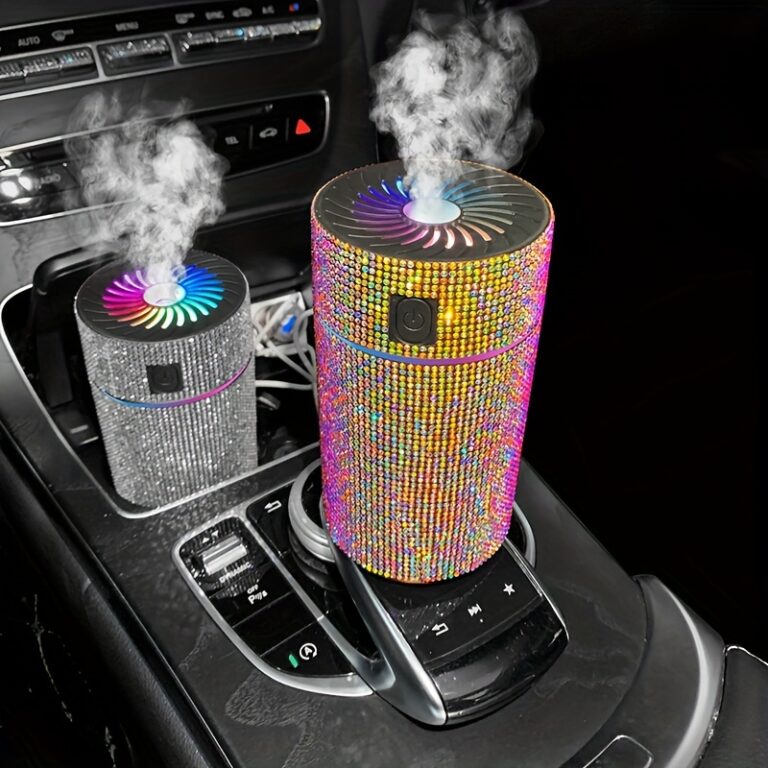 Led Rhinestone Car Humidifier Elegant Aromatherapy Diffuser Air Purifier - Free Shipping Worldwide