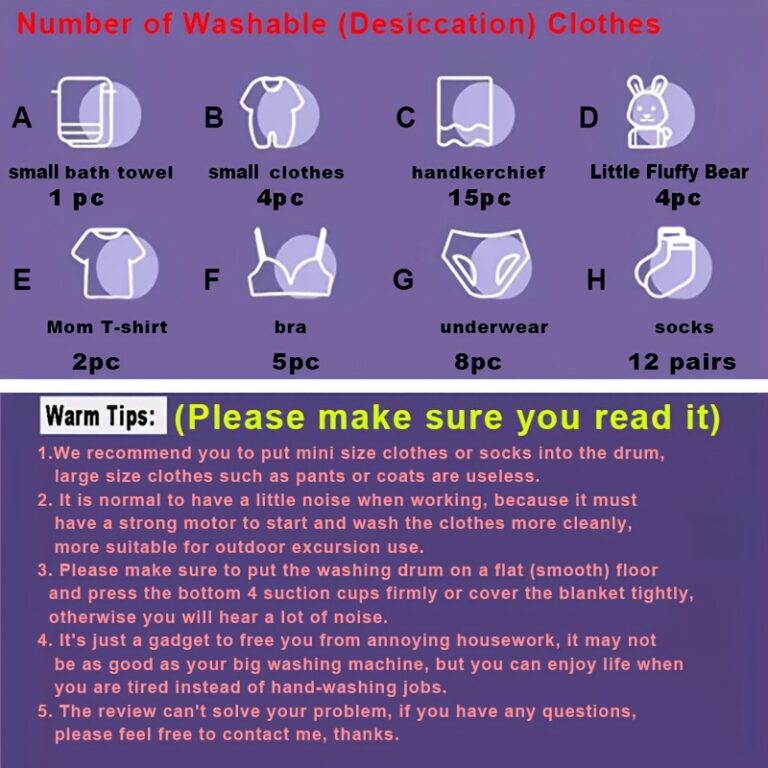 8l Portable Folding Washing Machine Compact Travel Laundry Solution ...