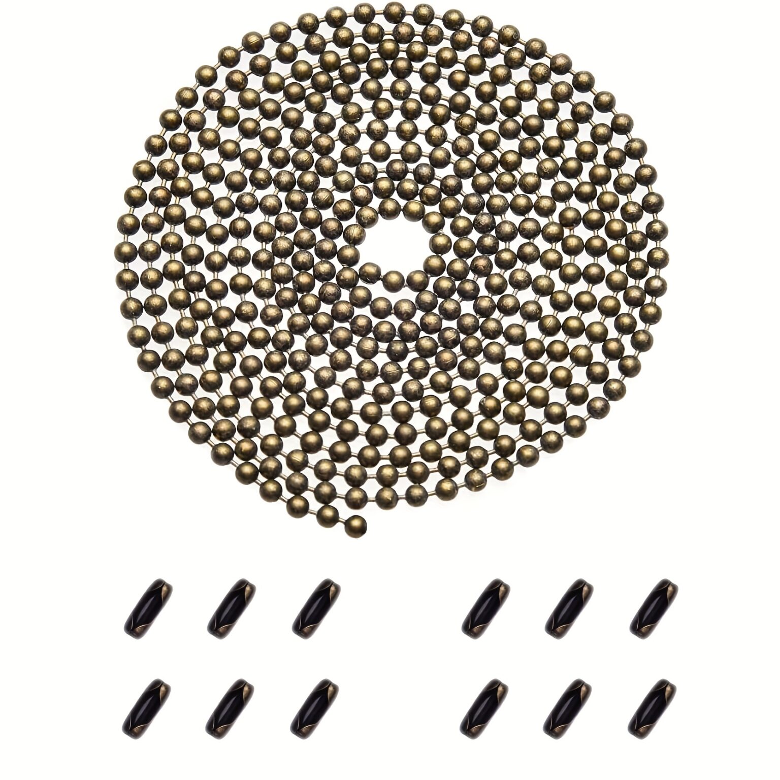 Rustproof Copper Beaded Ceiling Fan Pull Chain Set Shiny Silverbronze ...