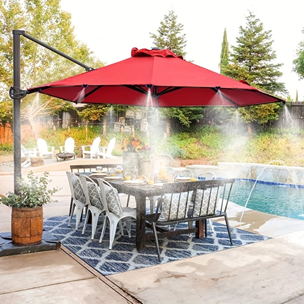 Outdoor Misting Cooling System Garden Patio Pool Trampoline Waterpark ...