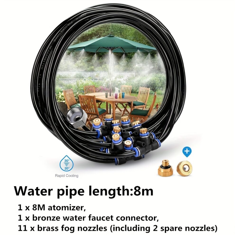 Outdoor Misting Cooling System Garden Patio Pool Trampoline Waterpark ...