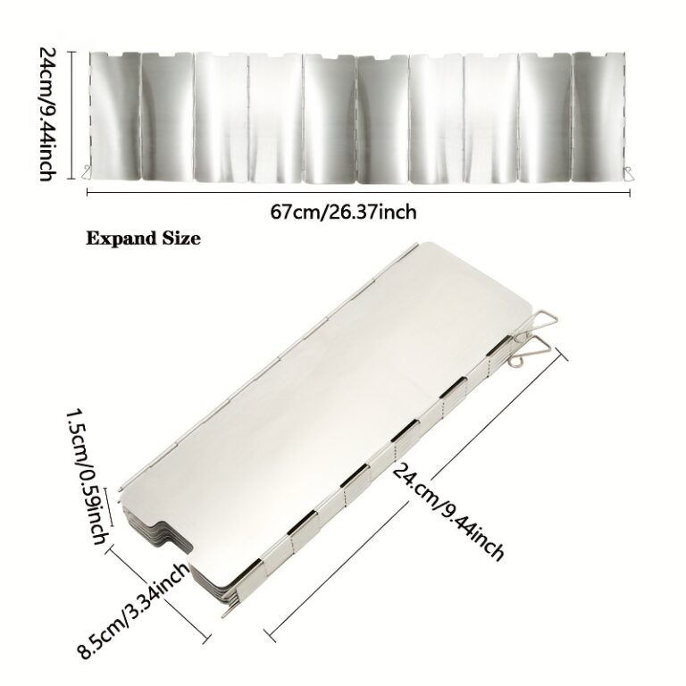 Compact Foldable Aluminium Bbq Windshield Portable Camping Picnic Wind ...