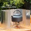 Compact Foldable Aluminium Bbq Windshield Portable Camping Picnic Wind ...