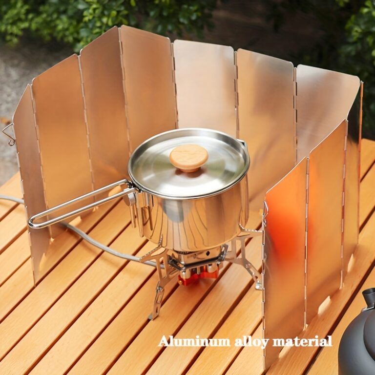 Compact Foldable Aluminium Bbq Windshield Portable Camping Picnic Wind ...