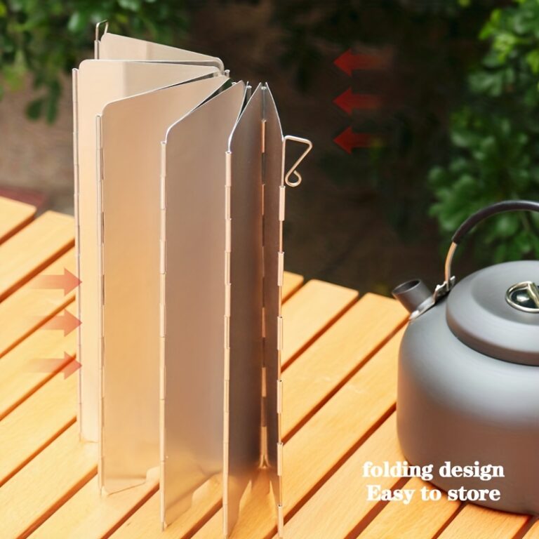Compact Foldable Aluminium Bbq Windshield Portable Camping Picnic Wind ...