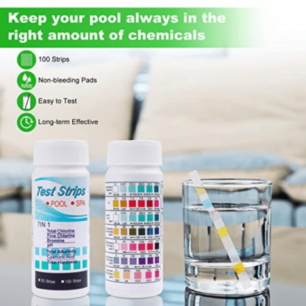 50100pcs Spa Pool Test Strips Accurate Water Chemical Testing - Free ...