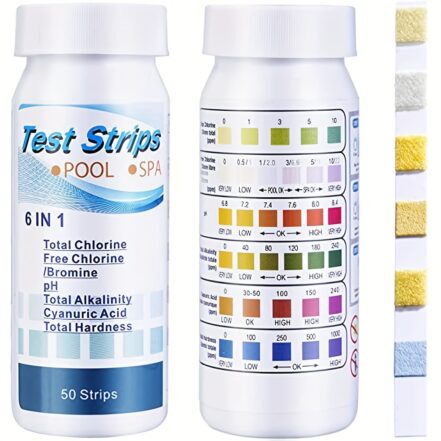 50count Pool Spa Test Strips Chlorine Ph Alkalinity Hardness - Free ...