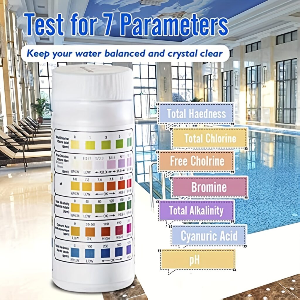 50count Pool Spa Test Strips Chlorine Ph Alkalinity Hardness - Free ...