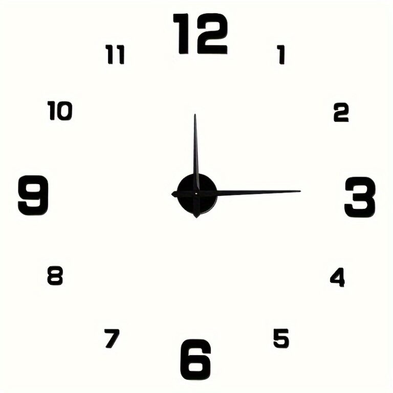 Luminous 3d Led Wall Clock Silent Battery Powered Living Room Decor ...